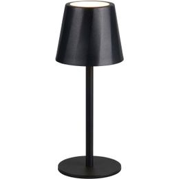 REALITY LEUCHTEN LED Tischleuchte "DIAZ, Outdoor Akku Tischlampe H&ouml;he 21 cm &Oslash; 8,5 cm, IP44, Touchdimmer", schwarz matt, 1, &Oslash; 8,5cm H: 21cm, 1 Stk., Leuchten, CCT Lichtfarbe einstellbar 2700-6500K, 160 Lumen, 1,6W, USB Anschluss, LED Tischleuchte