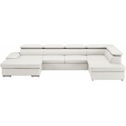 Sit & More Wohnlandschaft SIT & MORE "Valantine U-Form, B: 349 cm", wei&szlig; (reinwei&szlig;), B:349cm H:73cm T:226cm, Sofas, Wohnlandschaft, mit Arm- & Kopfteilverstellung, optional mit Bettfunktion