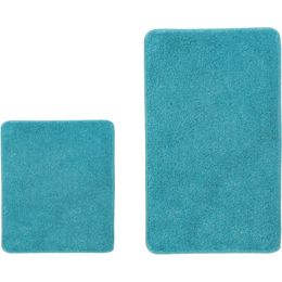 Badematte Kleine Wolke "RELAX, Badvorleger, Badezimmer Teppich", t&uuml;rkis, H:30mm, Polyacryl, Badematten, Badematte, Badteppich, meliert, rechteckig, rund & als Set erh&auml;ltlich
