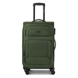Trolley SMARTBOX "Edition 04 4 Rollen Trolley 67 cm mit Dehnfalte", Gr. 67 l, oliv, Polyester, Koffer
