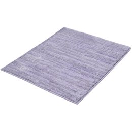 Badematte Kleine Wolke "Glow, Badvorleger, Badezimmer Teppich", lila (lavendel), H:14mm, Polyester, Badematten, Badematte, Badteppich, Uni Farben, Streifen Struktur, Hoch-Tief Effekt
