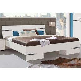 Futonbett wimex "Anna, Bett Made in Germany", wei&szlig;, B:149cm H:81cm L:210cm, Betten, Futonbett, mit chromfarbenen Details im Kopf-und Fu&szlig;teil, 3 Breiten zur Auswahl