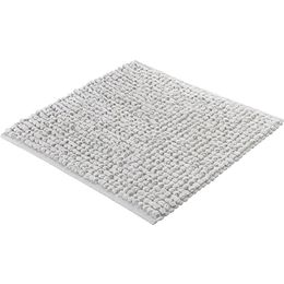 Badematte Kleine Wolke "Brava, Badvorleger, Badezimmer Teppich", wei&szlig; (polarwei&szlig;), H:15mm, Baumwolle, Badematten, Badematte, Badteppich, Uni Farben, dicke Schlaufen, handgewebt