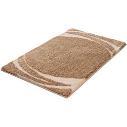 Badematte Kleine Wolke "&raquo;Mystic&laquo;, Badvorleger, Badezimmer Teppich", taupe, H:25mm, Polyacryl, Badematten, Badematte, Badteppich, modernes Design, Hoch-Tief Effekt, rechteckig & rund