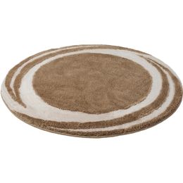 Badematte Kleine Wolke "&raquo;Mystic&laquo;, Badvorleger, Badezimmer Teppich", taupe, H:25mm, Polyacryl, Badematten, Badematte, Badteppich, modernes Design, Hoch-Tief Effekt, rechteckig & rund