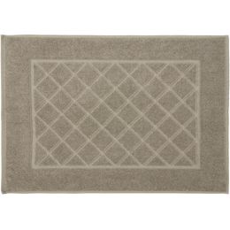 Badematte Kleine Wolke "Bridge, Badvorleger, Badezimmer Teppich" Gr. 2, blau (basalt), H:70mm, Baumwolle, Badematten, Badematte, Badteppich, Frottier-Qualit&auml;t, Uni Farben, Karo Muster