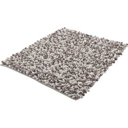 Badematte Kleine Wolke "Sling, Badvorleger, Badezimmer Teppich", beige (macadamia), H:20mm, Baumwolle, Polyester, Badematten, Badematte, Badteppich, handgefertigt, 2 farbige Schlingenoptik