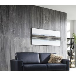 2-Sitzer Home Affaire "Apiro bequem, eleganter Metallfu&szlig;, bodenfrei. Breite 158cm", blau, B:158cm H:87cm T:88cm, Sofas, auch mit motorischem Sitzvorzug, Dickleder, Federkern