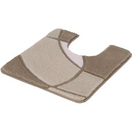 Badematte Kleine Wolke "Kent, Badvorleger, Badezimmer Teppich", beige, H:20mm, Polyacryl, Badematten, Badematte, Badteppich, modernes Design, Hoch-Tief Effekt
