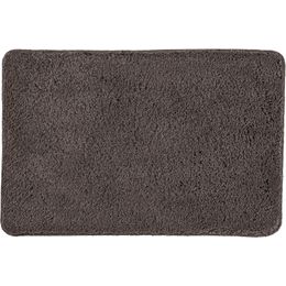 Badematte Kleine Wolke "&raquo;Scott&laquo;, Badvorleger, Badezimmer Teppich", schiefer, H:12mm, Polyester, Badematten, Badematte, Badteppich, Uni Farben, weich & kuschelig
