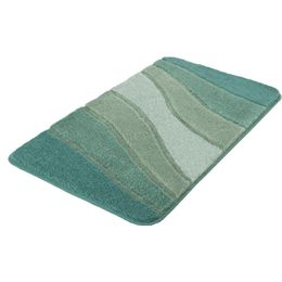 Badematte Kleine Wolke "Ocean, Badvorleger, Badezimmer Teppich", gr&uuml;n (maledivia), H:23mm, Kunstfaser, Badematten, Badematte, Badteppich, Wellen Design, mit Farbverlauf, Hoch-Tief Effekt, waschbar