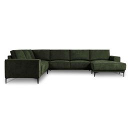Wohnlandschaft OTTO HOME "OLAND U-Form, XXL, B: 342 cm, Skandi-Design", gr&uuml;n, B:342cm H:85cm T:260cm, 100% Polyester, Sofas, Wohnlandschaft, Skandi-Design in Struktur, Flachgewebe, Luxus-Microfaser, Boucle
