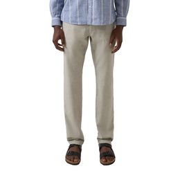 Stoffhose s.Oliver, Herren, Gr. 36, L&auml;nge 34, khaki, Web, Obermaterial: 58% Baumwolle, 40% Leinen, 2% Elasthan, meliert, lang, Hosen Stoffhose