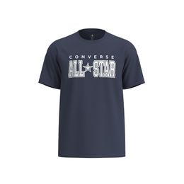 T-Shirt Converse "Converse ARCH ALL STAR TEE", Herren, Gr. L, Converse navy, Obermaterial: 80% Baumwolle, 20% Polyester, normal, Rundhals, Shirts T-Shirt, sportliche Passform, Kurzarm, mit Logodruck, Rundhalsausschnitt