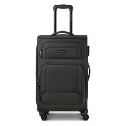 Trolley SMARTBOX "Edition 04 4 Rollen Trolley 67 cm mit Dehnfalte", Gr. 67 l, schwarz, Polyester, Koffer
