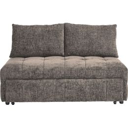 Schlafsofa "Kuno, B:140cm", grau, B:140cm H:85cm T:109cm, 100% PES, ATLANTIC HOME COLLECTION, Sofas, Schlafsofa, 2-Sitzer Schlafsofa mit Sitztiefenverstellung (2x)