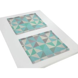 Platzset Adam "Bio Bel" Gr. 1, blau (hellblau), B:30cm L:40cm, Obermaterial: 100% Baumwolle, Platzsets