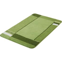 Badematte Kleine Wolke "Padova, Badvorleger, Badezimmer Teppich" Gr. 2, gr&uuml;n (distel), H:20mm, Kunstfaser, Badematten, Badematte, Badteppich, modernes Design, mit Bord&uuml;re, Kundenliebling