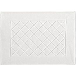 Badematte Kleine Wolke "Bridge, Badvorleger, Badezimmer Teppich" Gr. 2, wei&szlig;, H:70mm, Baumwolle, Badematten, Badematte, Badteppich, Frottier-Qualit&auml;t, Uni Farben, Karo Muster