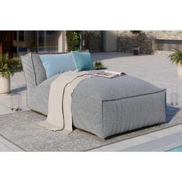 Ambia Garden Loungesofa, Grau, Textil, 1-Sitzer, 95x80x175 cm, wetterbest&auml;ndig, regenabweisend, lichtecht, Loungem&ouml;bel, Outdoorsofas