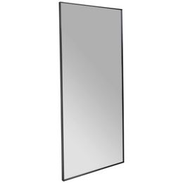 Mid.you Wandspiegel, Schwarz, Metall, Glas, Holzwerkstoff, rechteckig, 80x170x3 cm, Bsci, Spiegel, Wandspiegel