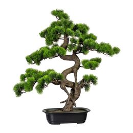 Bonsai, Gr&uuml;n, Kunststoff, 50x65 cm, inkl. Topf, Dekoration, Blumen & Zubeh&ouml;r, Kunstpflanzen