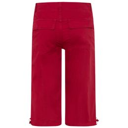 MAN'S WORLD Cargobermudas MAN'S WORLD "Knielang", Herren, Gr. 48, N-Gr, dunkel rot, Web, Obermaterial: 100% Baumwolle, unifarben, regular fit kniebedeckend, Hosen, mit vielen Details
