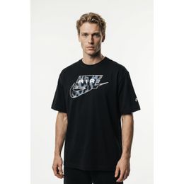 T-Shirt Nike "U NSW TEE LSE AIR AOP", Herren, Gr. M, schwarz, Obermaterial: 100% Baumwolle, normal, Rundhals, Shirts T-Shirt, f&uuml;r sportliche Aktivit&auml;ten, kurz&auml;rmlig, kragenlos, ohne Verschluss