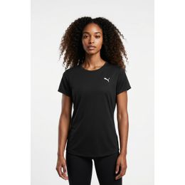 Trainingsshirt Puma "W TAD ESSENTIAL CREW TEE", Damen, Gr. L, schwarz (Puma schwarz), Jersey, Obermaterial: 100% Polyester, regular fit normal, Rundhals, Shirts, Regular Fit, mit Rundhalsausschnitt, mit seitlichen Schlitzen