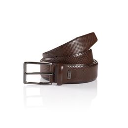 Synthetikg&uuml;rtel MONTI "CAMBRIDGE", Herren, Gr. 100, braun, Leder, G&uuml;rtel, 3,5 cm breit, Klassisch-Business, k&uuml;rzbar, bis Gr.125