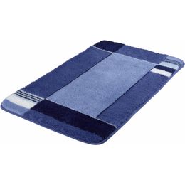 Badematte Kleine Wolke "Padova, Badvorleger, Badezimmer Teppich" Gr. 2, blau (marineblau), H:20mm, Kunstfaser, Badematten, Badematte, Badteppich, modernes Design, mit Bord&uuml;re, Kundenliebling