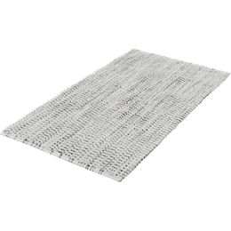 Badematte Kleine Wolke "Sway, Badvorleger, Badezimmer Teppich" Gr. 1, grau (platinfarben), H:10mm, Baumwolle, Badematten, Badematte, Badteppich, Uni Farben mit Melange Effekt