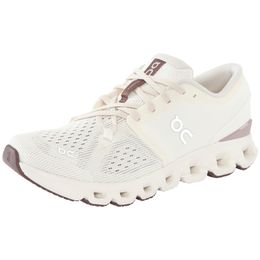 Laufschuh On RUNNING "CLOUD X 4", Damen, Gr. 37,5, ivory, herOn, Synthetik, Schuhe Laufschuh