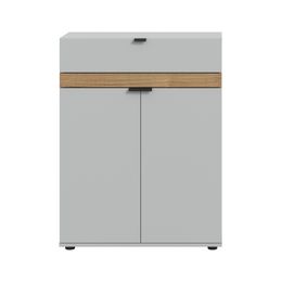 Schuhschrank NARO Grau, Eiche dunkel