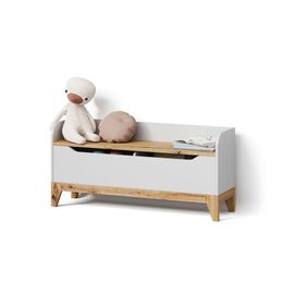 SPIELZEUGTRUHE Mailo Wei&szlig;/Artisan 107.2 x 50 cm mit Sitzbank