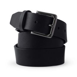 LANDS' END Lederg&uuml;rtel im Vintage-Stil, Herren,  Schwarz, Leder, by Lands' End