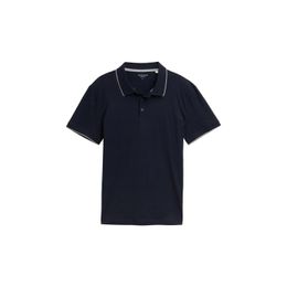 Tom Tailor Herren Slim Fit Jersey Poloshirt mit Stretch, blau, Uni, Gr. XXL