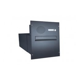 XXL Mauerdurchwurf Briefkasten mit Sprechsieb in RAL 7016 - B-242