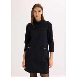 bonprix Minikleid aus Punto di Roma, schwarz, Gr.48/50 (XL), Elegantes Kleid mit Zierschleifen, aus Viskose