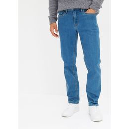 bonprix Regular-Fit-Jeans Straight (2er Pack), blau, Gr.46, Stretch-Jeans im Five-Pocket-Form mit Kontrastn&auml;hten, blau denim: 79% Baumwolle (organic)