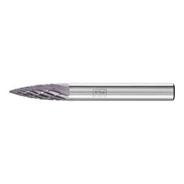 Pferd TOOLS Hartmetall Fr&auml;sstift Spitzbogen SPG &Oslash; 06x18mm Schaft-&Oslash; 6mm Z3P universal mittel kreuzverzahnt HICOAT (21122524)