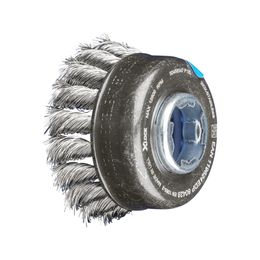 Pferd TOOLS Topfb&uuml;rste gezopft TBG &Oslash; 65 mm Bohrung 22,2 mm/X-LOCK Edelstahl-Draht-&Oslash; 0,35 mm Winkelschleifer (43305027)