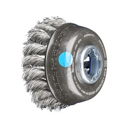 Pferd TOOLS Topfb&uuml;rste gezopft TBG &Oslash; 80mm Bohrung 22,2 mm/X-LOCK Edelstahl-Draht-&Oslash; 0,50mm Winkelschleifer (43306037)