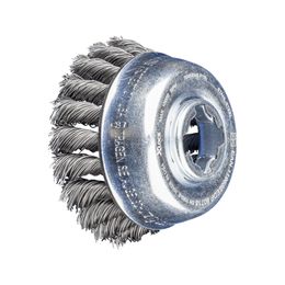 Pferd TOOLS Topfb&uuml;rste gezopft TBG &Oslash; 80mm Bohrung 22,2 mm/X-LOCK Stahl-Draht-&Oslash; 0,50mm Winkelschleifer (43306036)