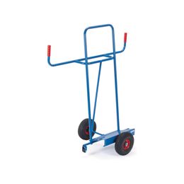 Fetra 1075 Plattenkarre aus Stahlrohr mit Holzgriffen und Luftbereifung (Tragkraft:400kg, Schaufel:50x20cm) f&uuml;r Platten- und Tafeltransport)