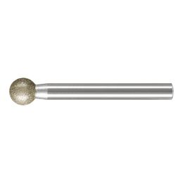 Pferd TOOLS Diamant-Schleifstift Kugel &Oslash;10,0mm Schaft-&Oslash;6 mm D126 (mittel) zum Gravieren und Entgraten (36210010)