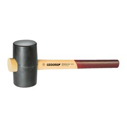 Gedore Gummihammer mit Holzgriff, &Oslash; 55 mm, Hammer mit Eschenstiel, mit 2 flachen Bahnen, Werkzeug, geschmiedet, 226 E-1 (8825690)