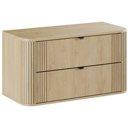 Badplaats WASCHBECKENUNTERSCHRANK Cremona 2 Schublade Eiche - 100 x 46 x 54 cm