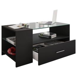 Couchtisch Tindala Schwarz mit Stauraum