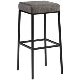 CLP Barhocker Montreal I Gepolsterter Barstuhl mit Stoffbezug I Tresenhocker mit Metallgestell
